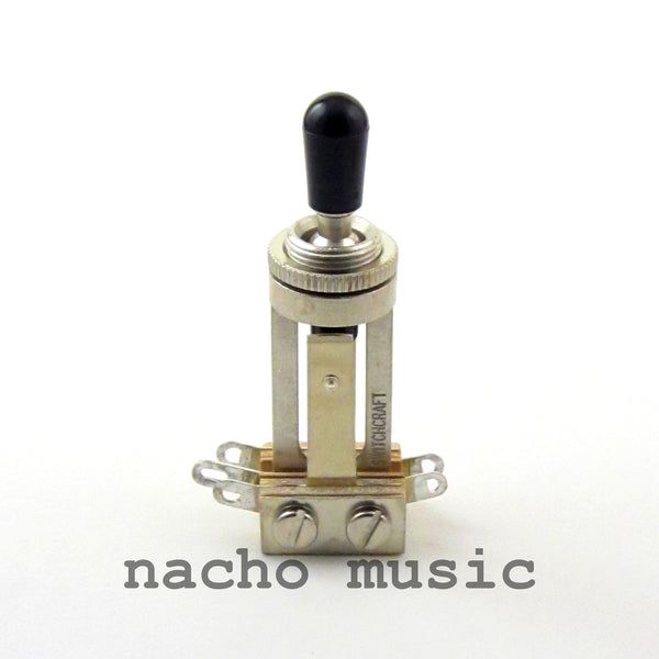 Switchcraft 3-Way Long Straight Toggle Switch w/ Black Switchcraft Tip ...